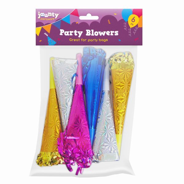 Buy Wholesale Jaunty Partyware Party Blowers 6 pack - Astro Imports