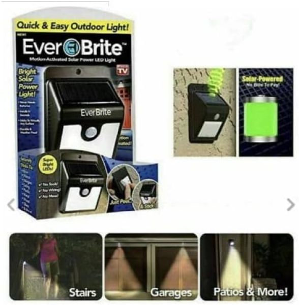 Buy Wholesale Ever Brite Motion-Activated Solar Power LED Light - Astro ...