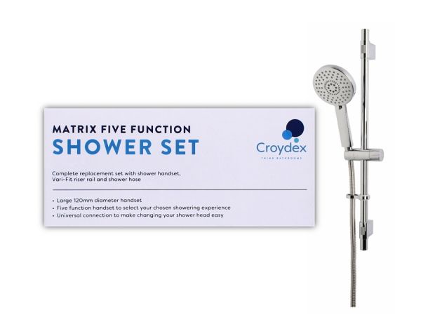 Buy Wholesale Croydex Matrix 5 Function Shower Set - Astro Imports