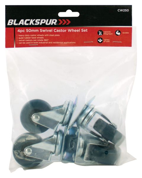 Buy Wholesale Blackspur 50mm Swivel Castor Wheel Set 4 pack - Astro Imports