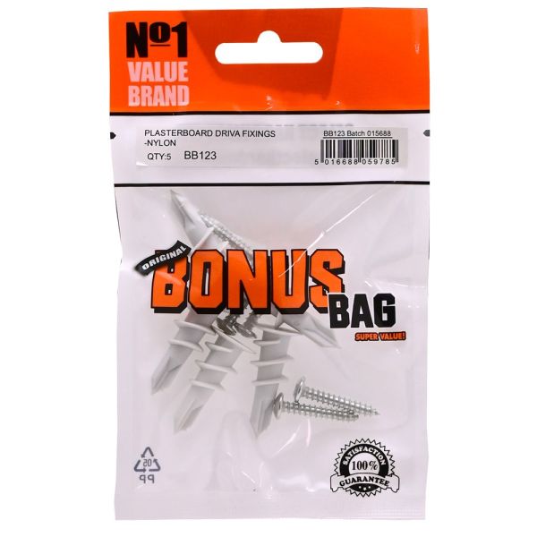 Buy Wholesale Bonus Bag Nylon Plasterboard Driva Screws - Astro Imports