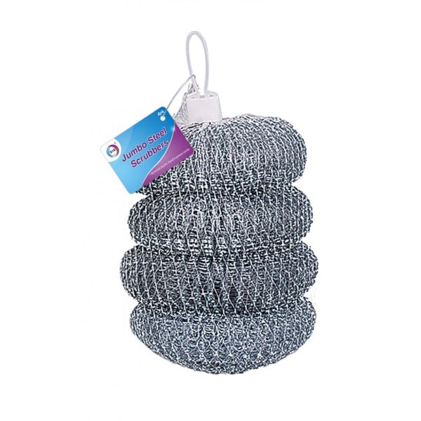 Buy Wholesale DID Jumbo Steel Scrubbers 4 pack - Astro Imports