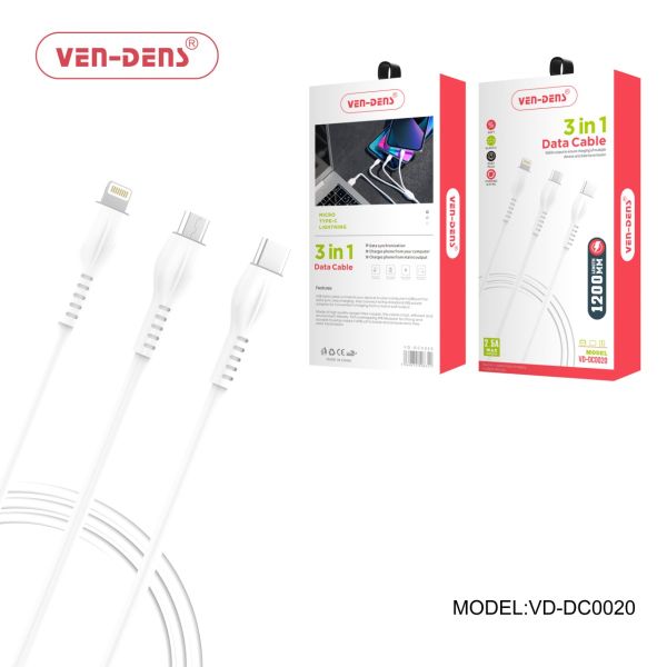 Buy Wholesale Ven-Dens 3 in 1 USB to Type C, Lightning and Micro ...