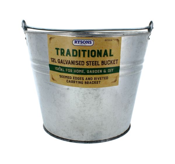 Buy Wholesale Rysons Galvanised Steel Bucket 12L - Astro Imports