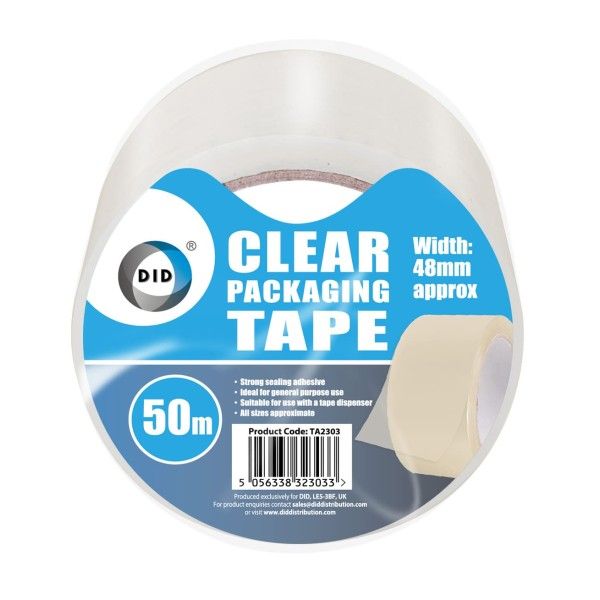 Buy Wholesale DID Clear Packaging Tape 50m x 48mm - Astro Imports