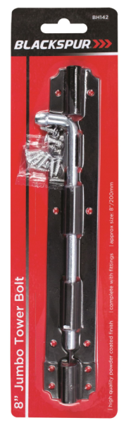 Buy Wholesale Blackspur 8" Black Jumbo Tower Bolt - Astro Imports