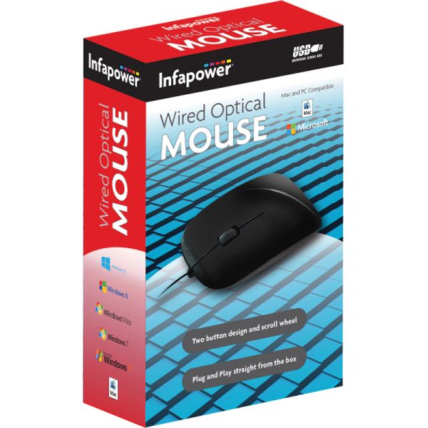 Buy Wholesale Infapower USB Wired Optical Mouse - Astro Imports